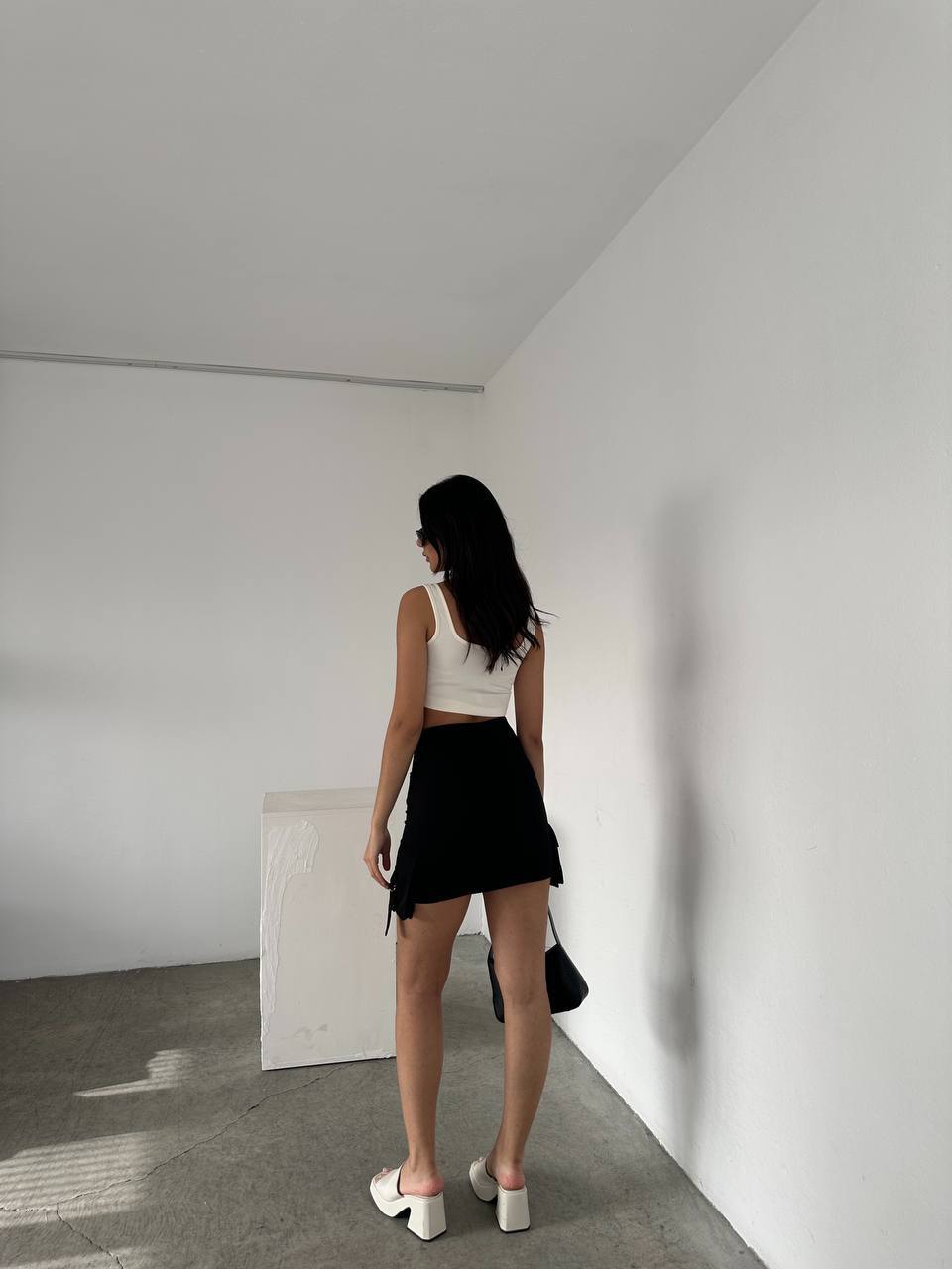 Beyaz Fitilli Crop – YK Shopping